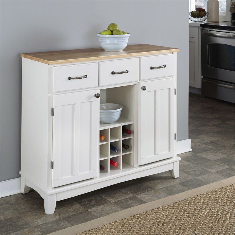 Homestyles Buffet of Buffets Wood Buffet in Off White | Cymax Business