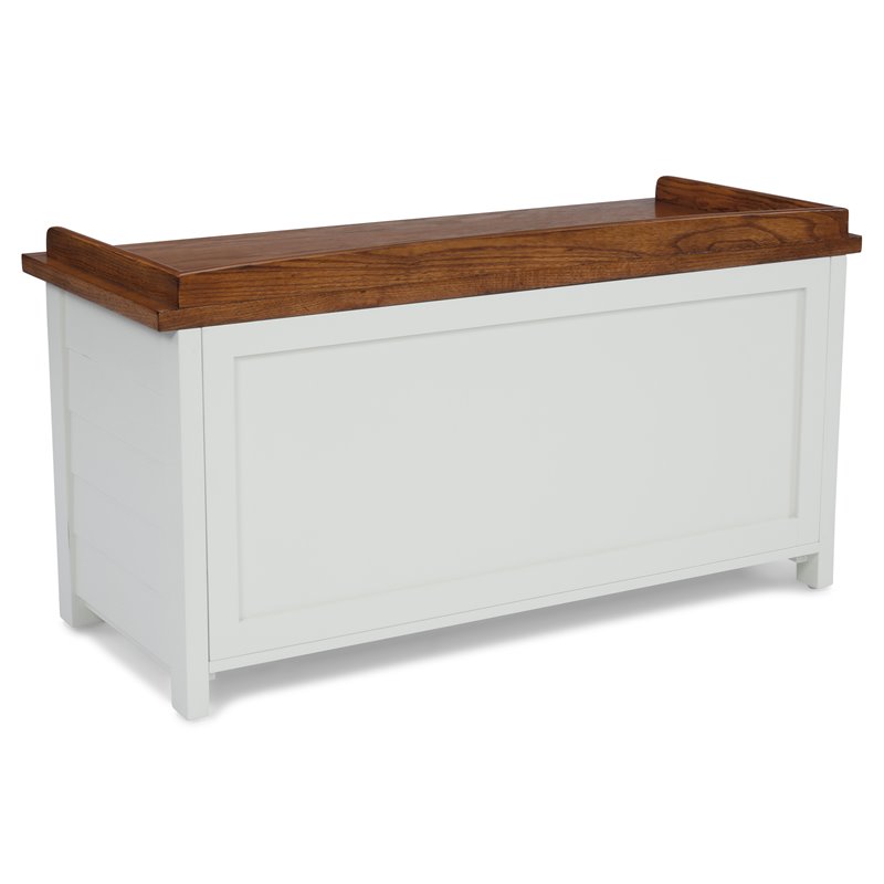 Portsmouth White Wood Storage Bench - 5186-26
