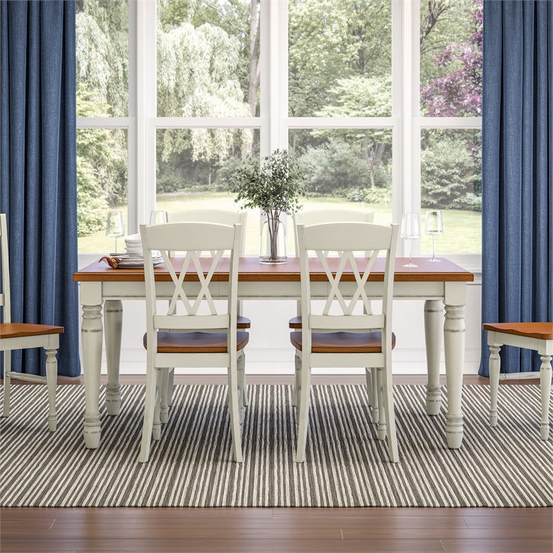 Homestyles Monarch Wood Dining Table in Off White | Cymax Business