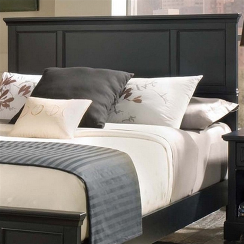 Black wood king size headboard store