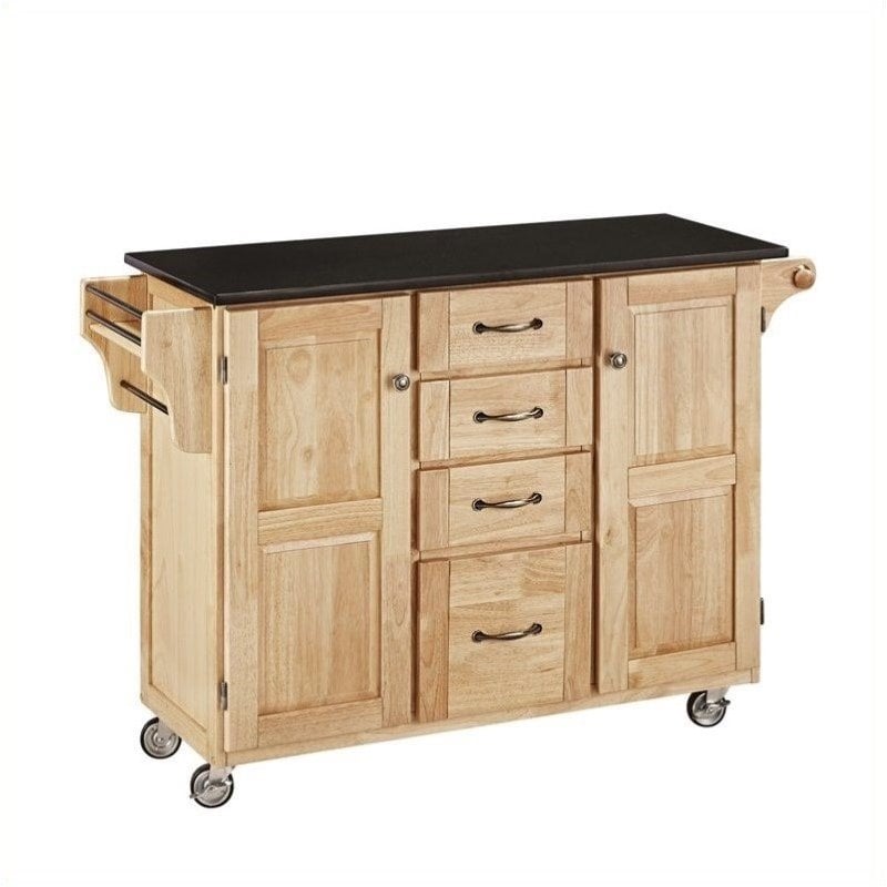 Homestyles Create-a-Cart Wood Kitchen Cart in Brown