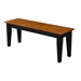 International Concepts Shaker Dining Bench in Black and Soft Cherry ...