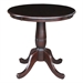International Concepts 30" Round Wood Dining Table in Rich Brown ...
