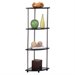 Convenience Concepts Designs2Go 4-Tier Corner Shelf in Black Wood ...