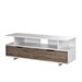 South Shore Reflekt 59" TV Stand in Weathered Oak and Pure White - 9065677