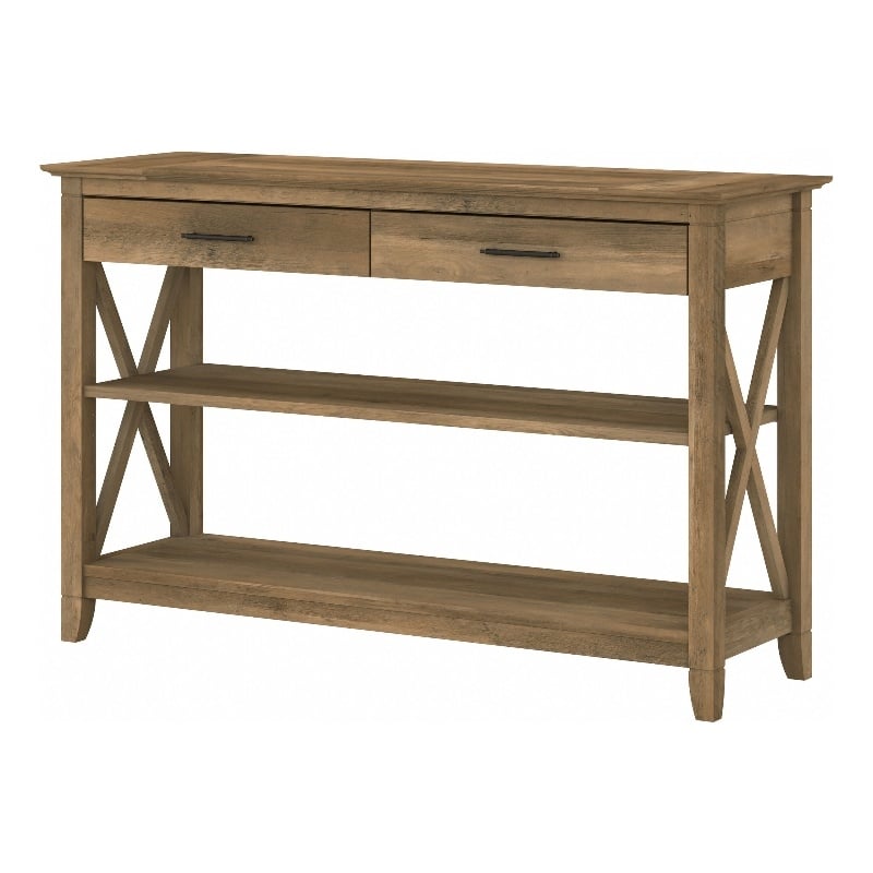 Key West Console Table with Drawers in Reclaimed Pine - Engineered Wood