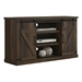 Asher Dark Dusty Brown Wood Finish 54" Wide TV Stand with Sliding Doors ...