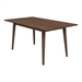 Aven Mid Century Modern Style Solid Wood Walnut 63" Rectangular Dining ...